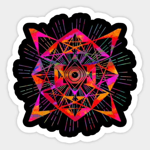 Sacred Geometry All Seeing Eye - Sacred Geometry - Sticker | TeePublic