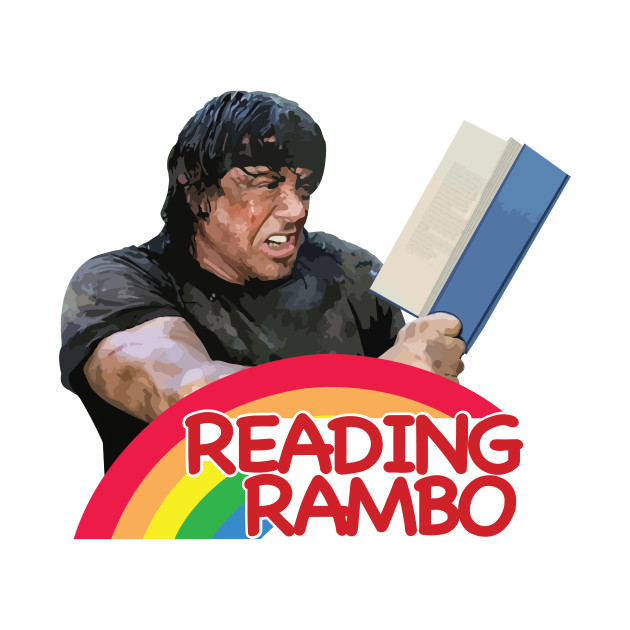 Reading Rambo - Funny - Kids T-Shirt | TeePublic