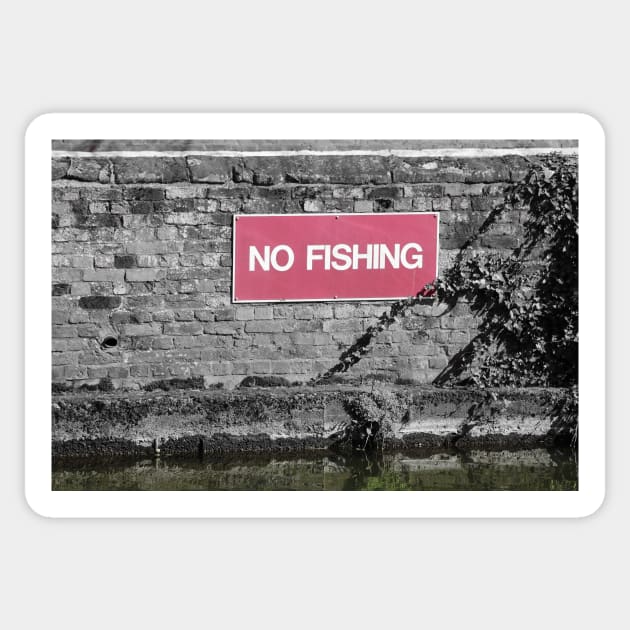 No Fishing - Fishing - Sticker | TeePublic