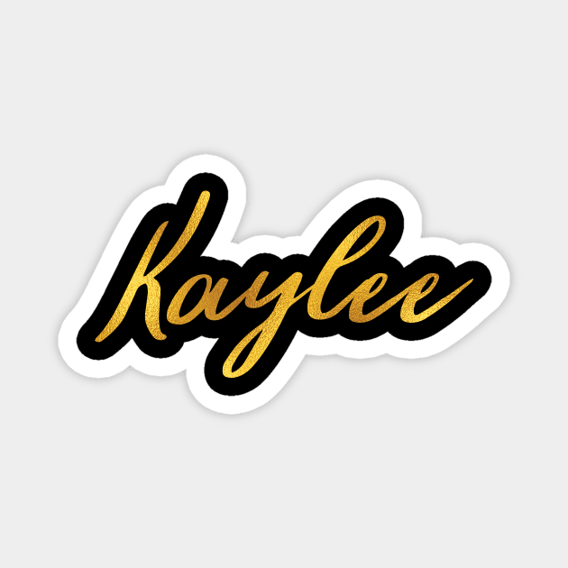 Kaylee Name Hand Lettering in Faux Gold Letters - Kaylee - Magnet ...