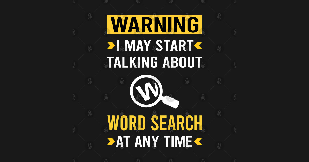 Warning Word Search - Word Search - T-Shirt | TeePublic