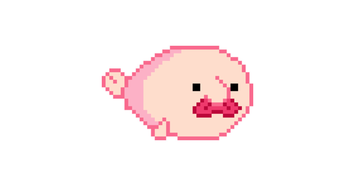 Pixel Blobfish (Side) - Pixelart - T-Shirt | TeePublic