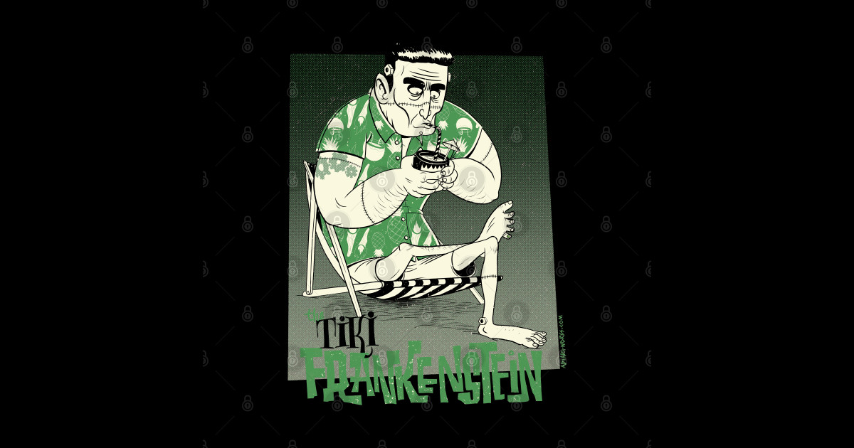 Tiki Frankenstein - Frankenstein - Sticker | TeePublic