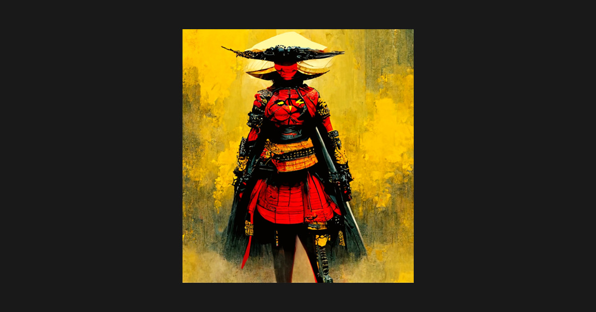 Brave Samurai Spirit Painting - Brave Samurai Spirit Painting - T-Shirt ...