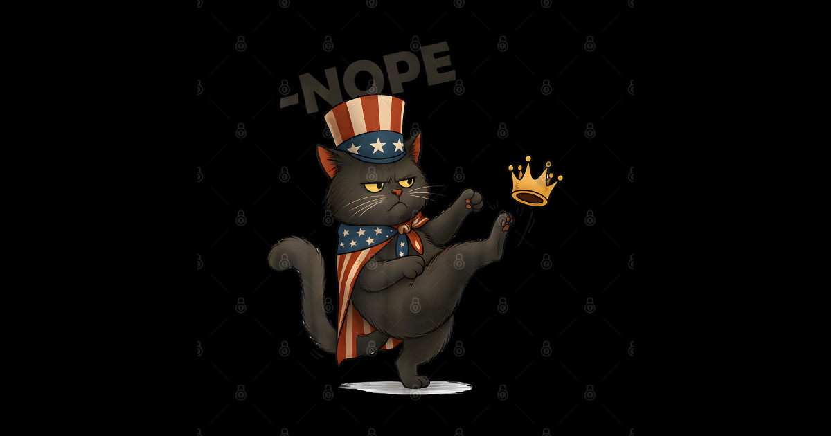 Angry Cat No Kings Usa Flag No Kings Day - Angry Cat - Mug | TeePublic