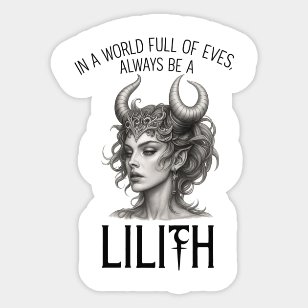 in a world of eves always be a lilith - Lilith - Sticker | TeePublic