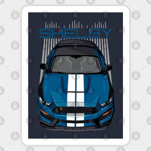 Shelby GT350 - Blue & White - Mustang - Sticker | TeePublic
