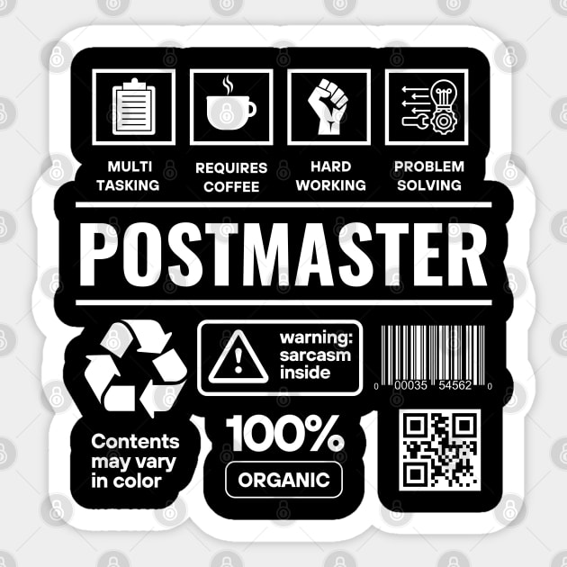 Funny Postmaster sayings - Postmaster - Sticker | TeePublic