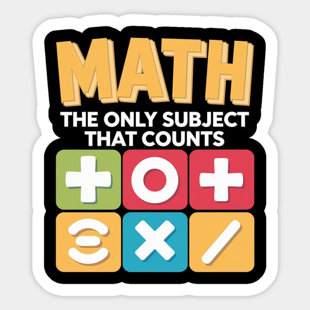 Cute Math Teacher - Cute Math Teacher - Sticker | TeePublic