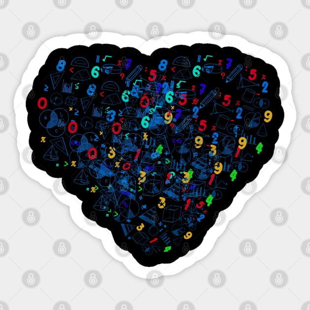 Numbers in Love - Numbers - Sticker | TeePublic