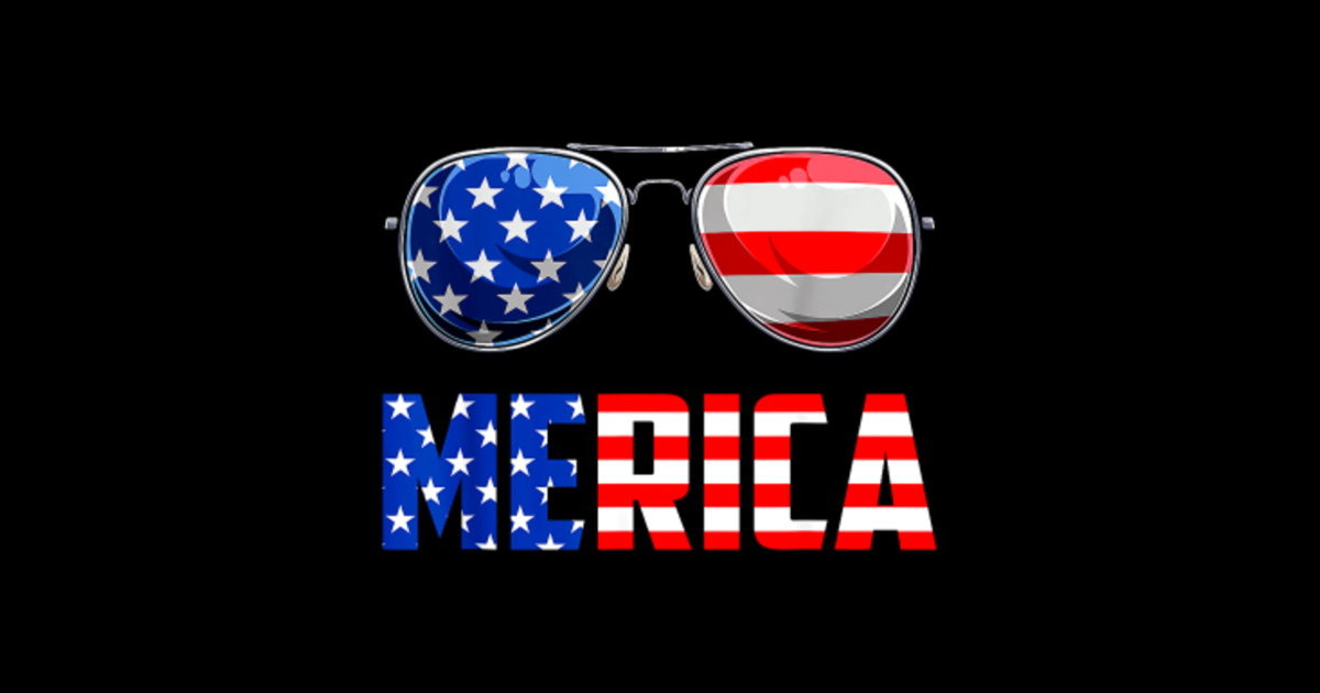 Merica Sunglasses - Patriotic - Sticker | TeePublic