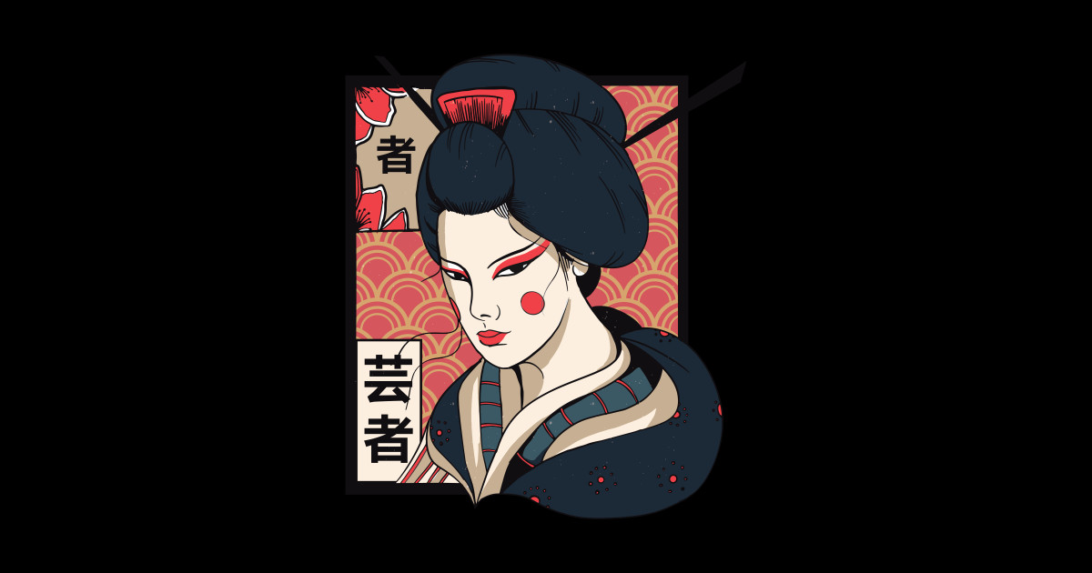 Vintage Japanese Geisha - Geisha - Sticker | TeePublic