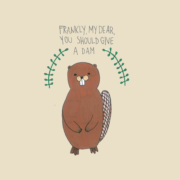 Movie Buff Beaver - Beaver - T-Shirt | TeePublic