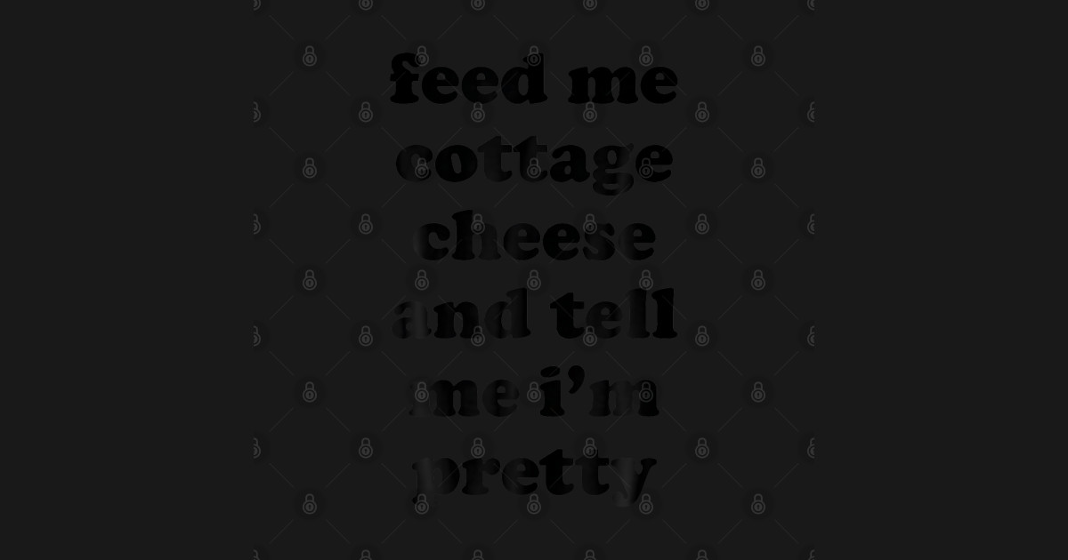 Cottage Cheese - Unique Food Wear - T-Shirt | TeePublic