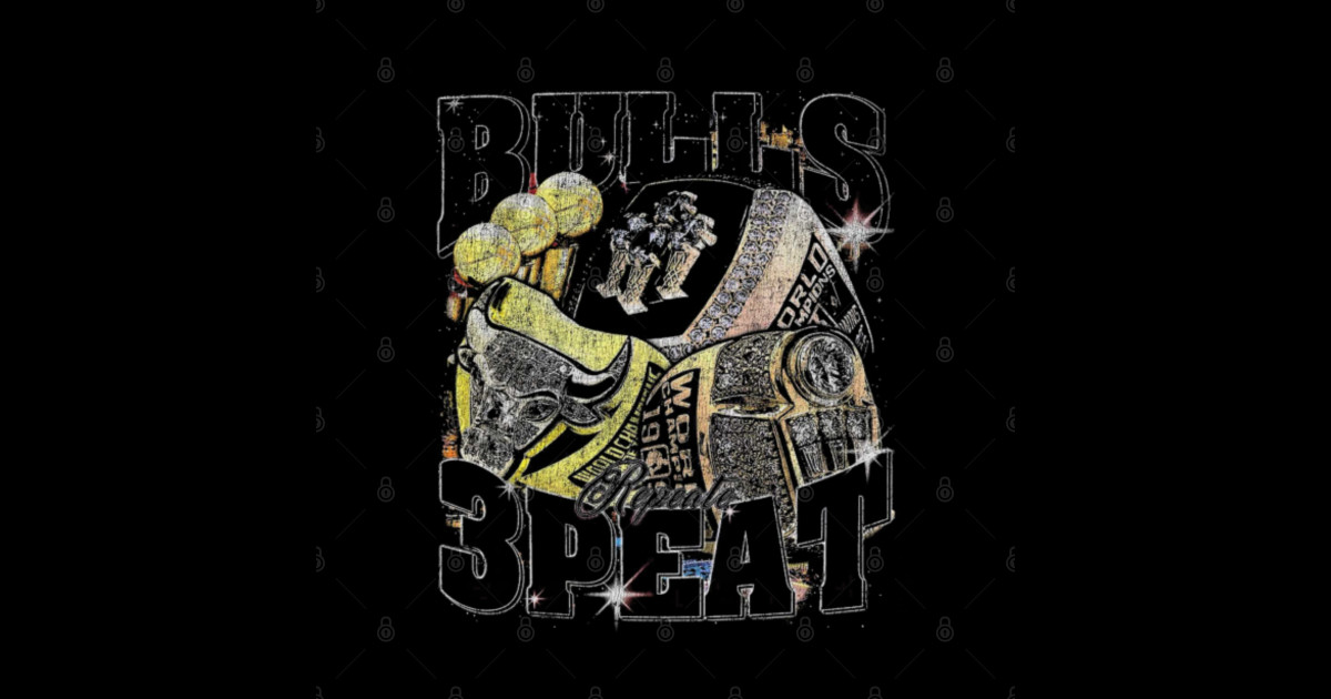 Michael Jordan Chicago 3 Peat - Michael Jordan - Sticker | TeePublic