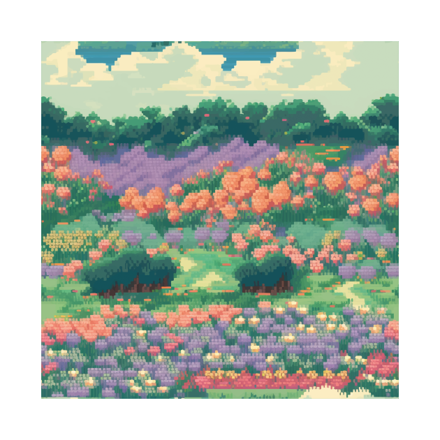 Pixel Art Forest And Meadow Landscape Painting - Wallpaper - Pin ...