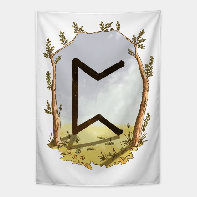 rune pertho - magical symbol - Perthro - Tapestry | TeePublic