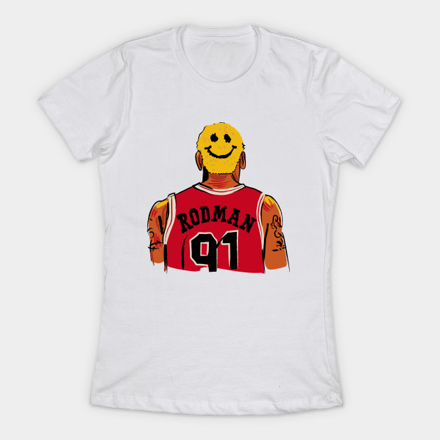 DENNIS RODMAN Smiley Face Hairstyle - Dennis Rodman - T-Shirts