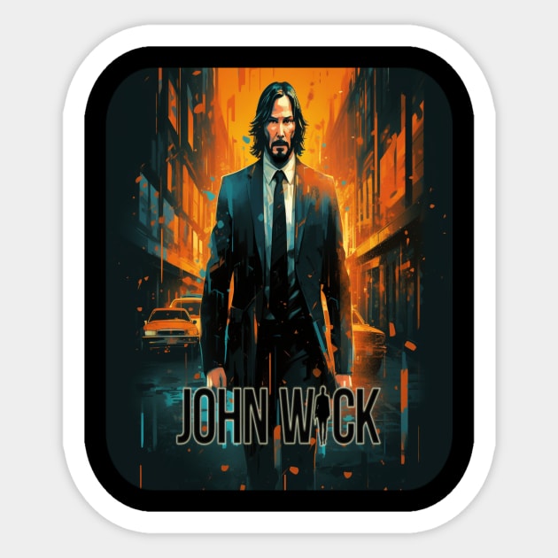 John Wick design - John Wick - Sticker | TeePublic