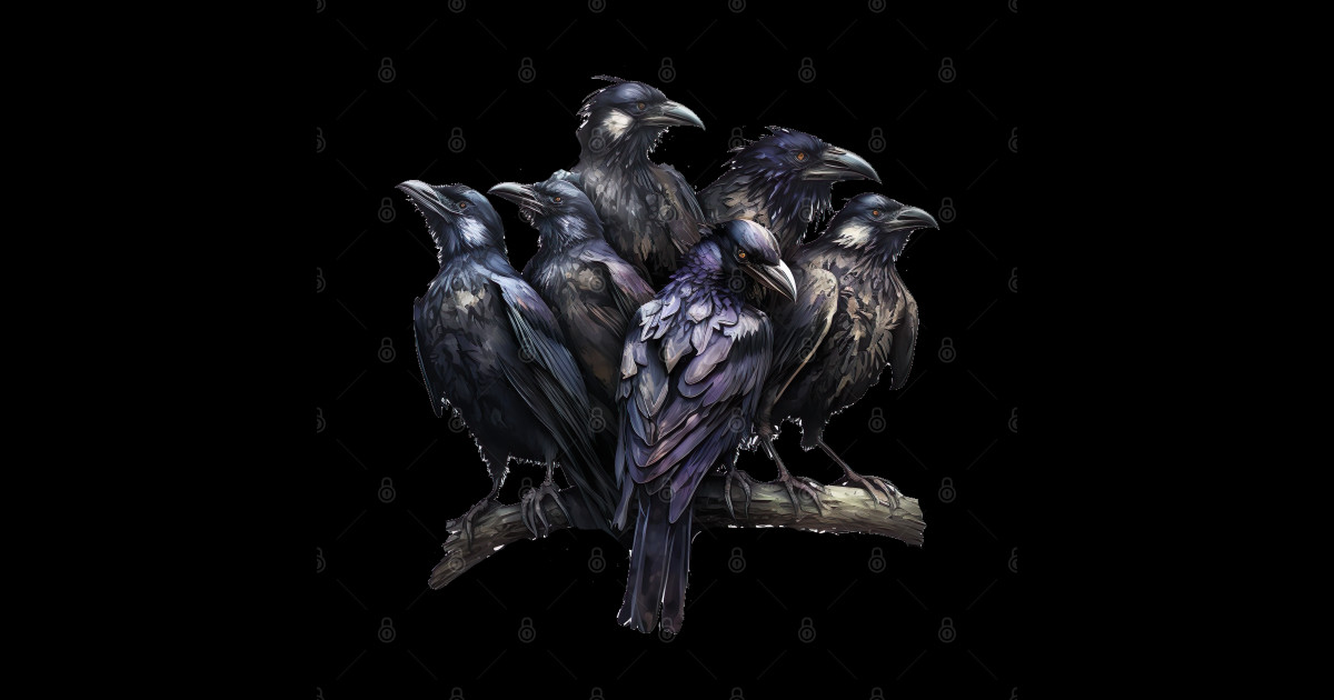 A Murder of Crows - Crow - Sticker | TeePublic