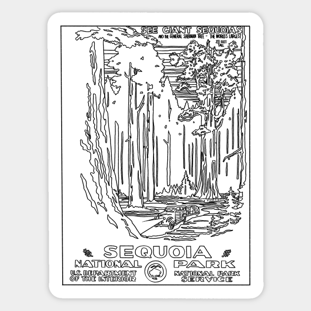 Sequoia - Sequoia National Park - Sticker | TeePublic