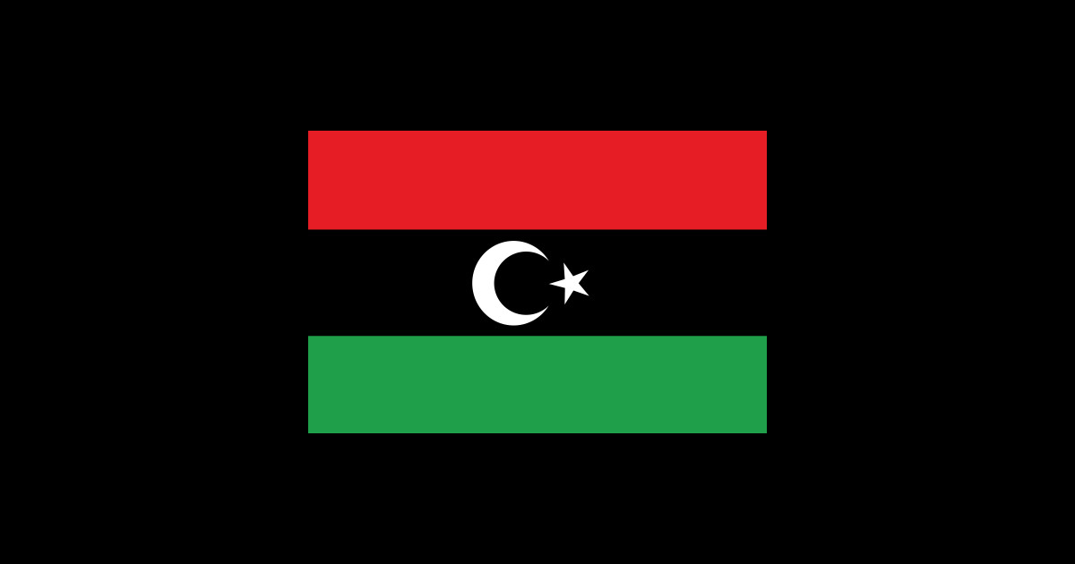 Libya - Libya Flag Map - Sticker | TeePublic