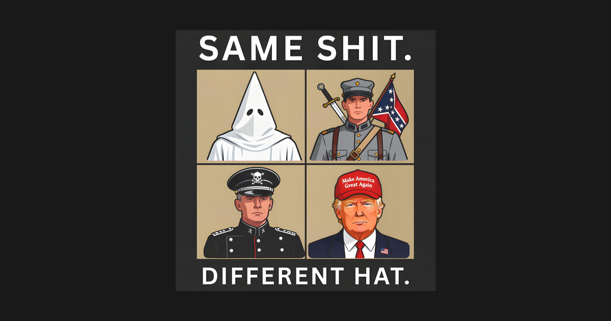 Same Shit Different Hat Anti Fascism Political Satire Cartoon ...