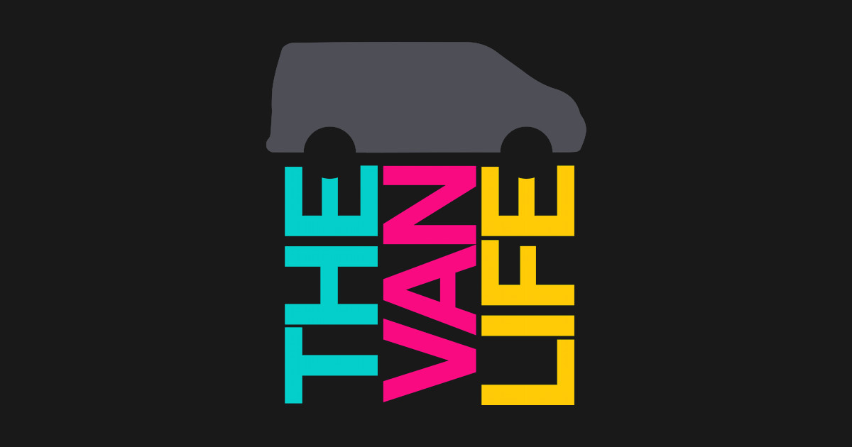 The van life logo (cmyk) - Vanlife - T-Shirt | TeePublic