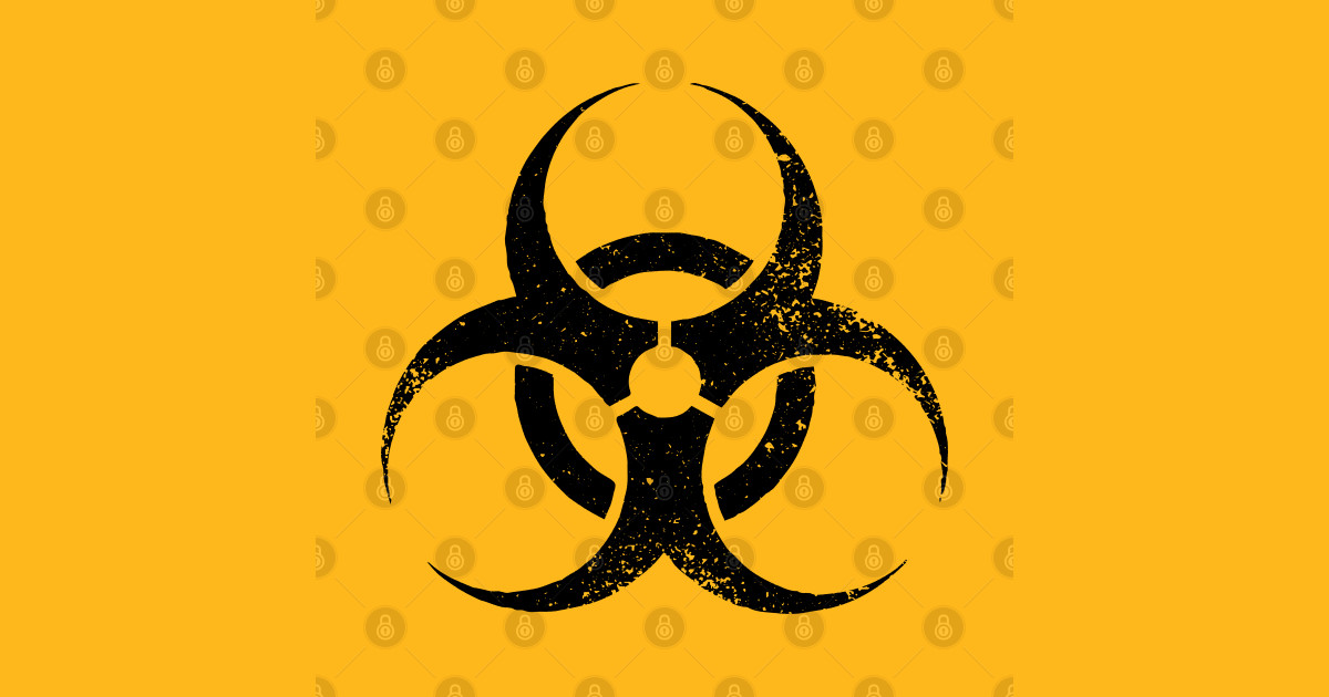 Biohazard Distressed (black) - Biohazard - T-Shirt | TeePublic