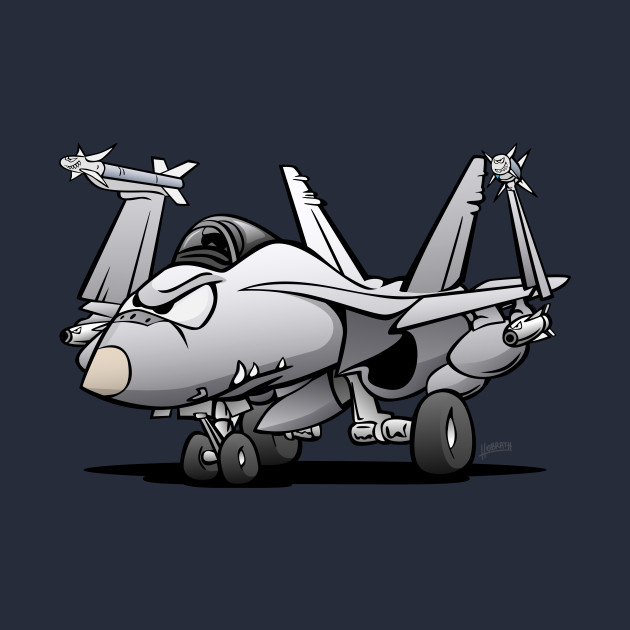 F/A-18 Hornet Fighter Jet Airplane Cartoon - F 18 - Tank Top | TeePublic