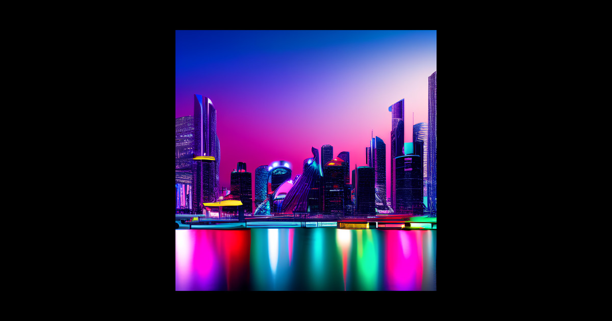 Ai Generated Art Scenery - Futuristic City With Beatiful Lighting ...