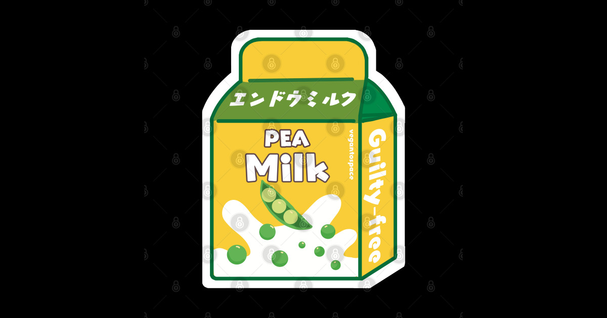 Peas Milk Dairy Free Vegan Milk - Vegan Milk - Sticker | TeePublic