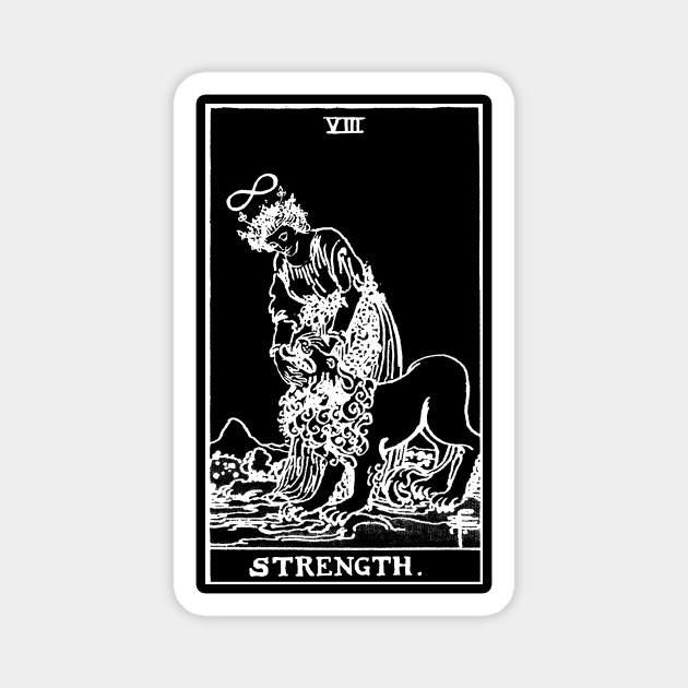 VIII. Strength Tarot Card | Obsidian and Pearl - Strength - Magnet ...