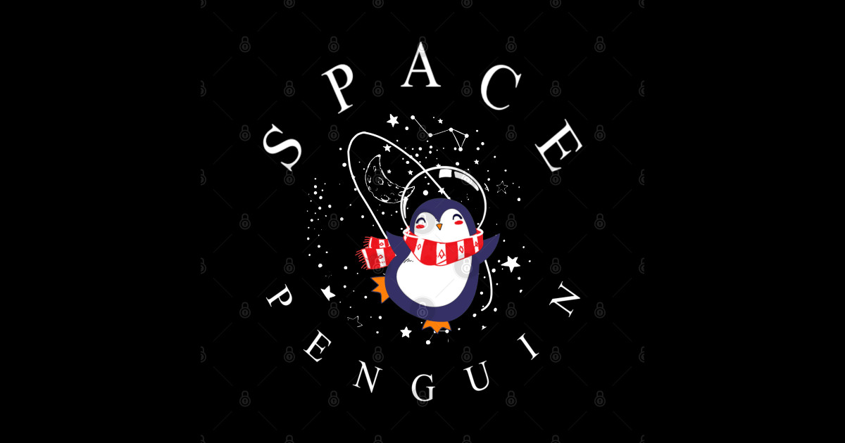 Space Penguin - Space Penguin - Sticker | TeePublic