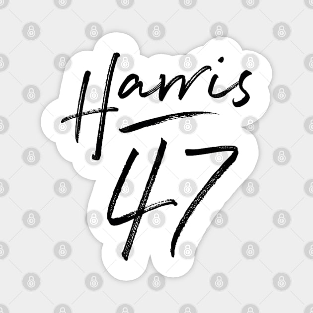 Kamala Harris 47 Feminine Script For Women Girls Harris 2024 - Kamala ...
