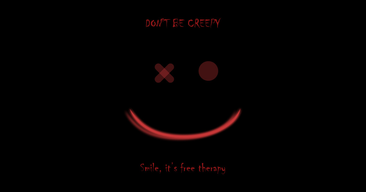 CREEPY SMILE - World Smile Day - Sticker | TeePublic