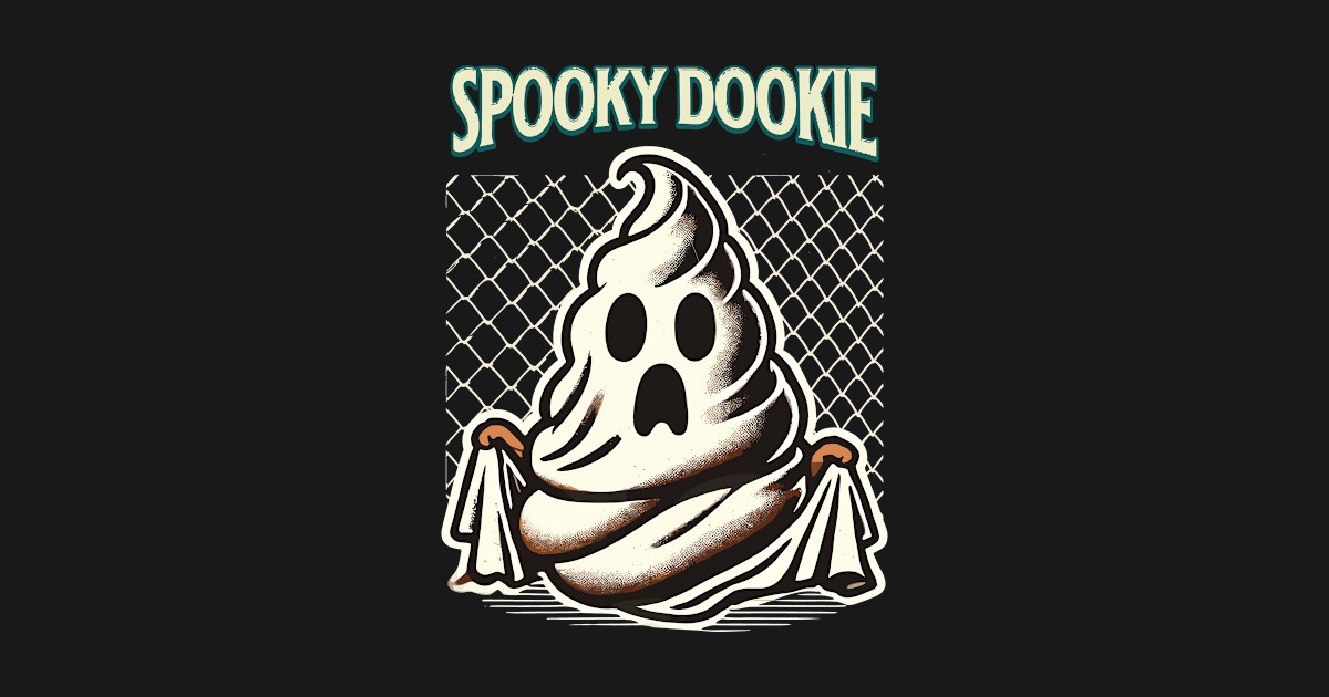 Funny Poop Ghost Spooky Dookie - Spooky Season - T-Shirt | TeePublic