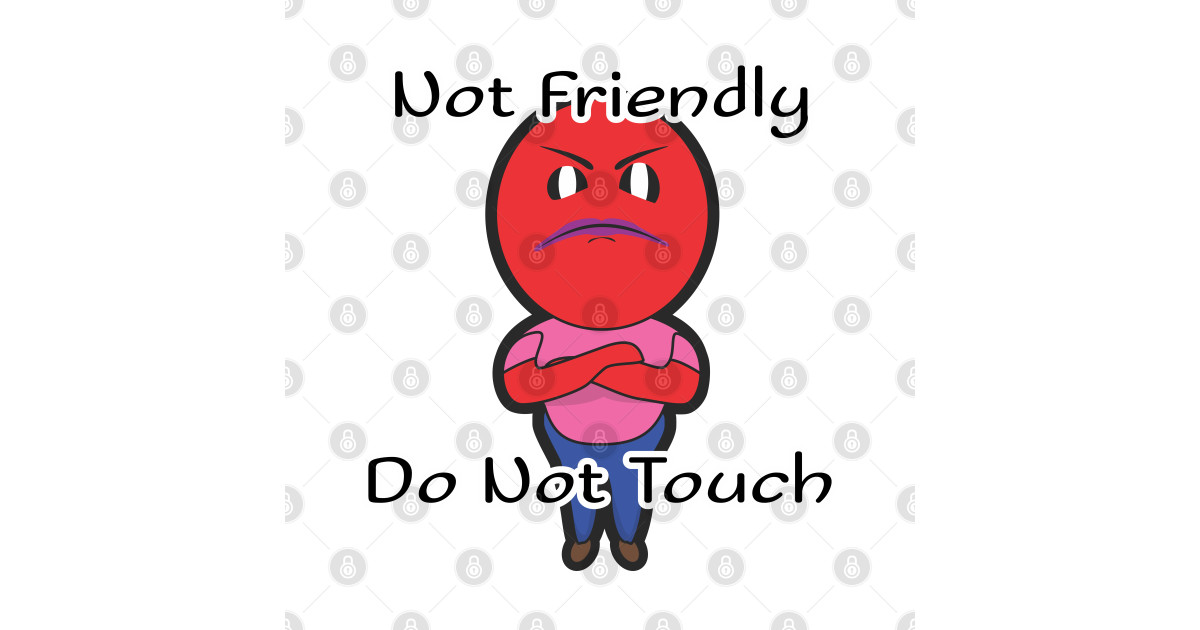 Not Friendly. Do Not Touch. Female - Not Friendly - T-Shirt | TeePublic