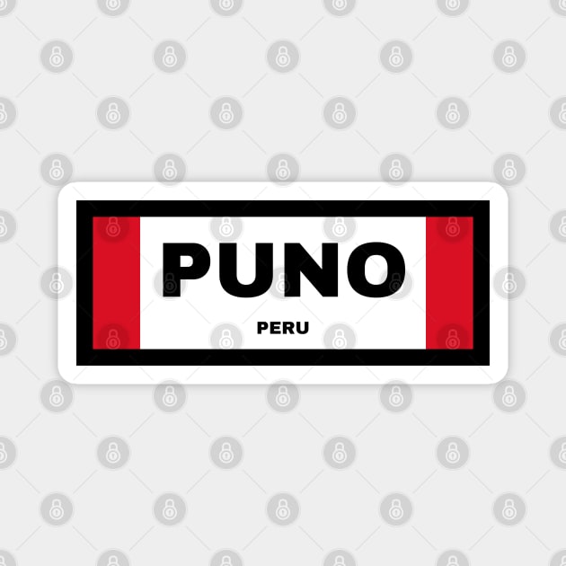 Puno City in Peruvian Flag - Peru - Magnet | TeePublic