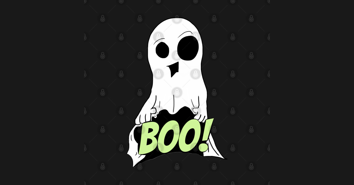 Funny Ghost Halloween Flashing Boo - Funny Ghost Halloween - T-Shirt ...