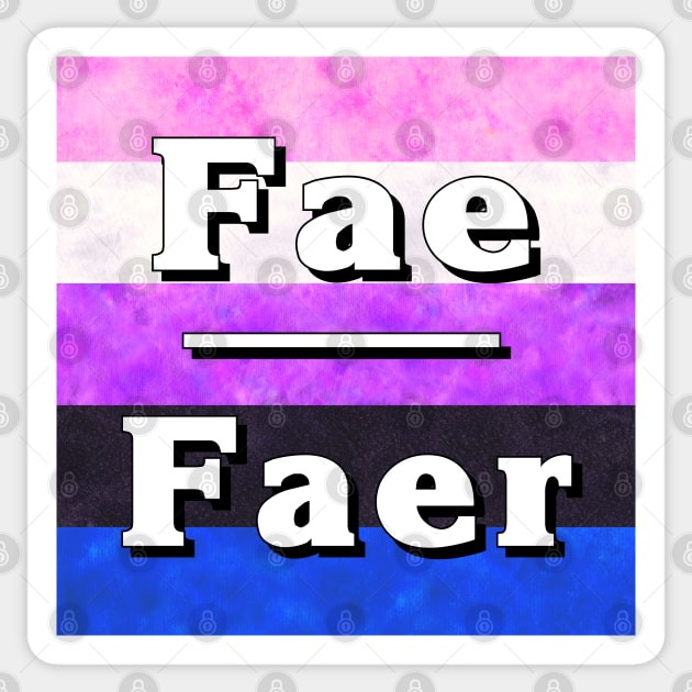 Fae-Faer Pronouns: Genderfluid - Genderfluid Pride - Sticker | TeePublic