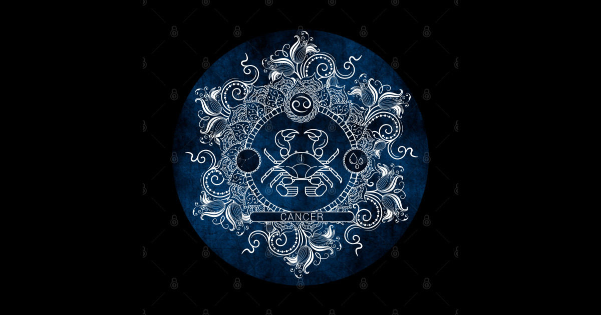 Zodiac - Ice - Cancer - Mandala - Sticker | TeePublic