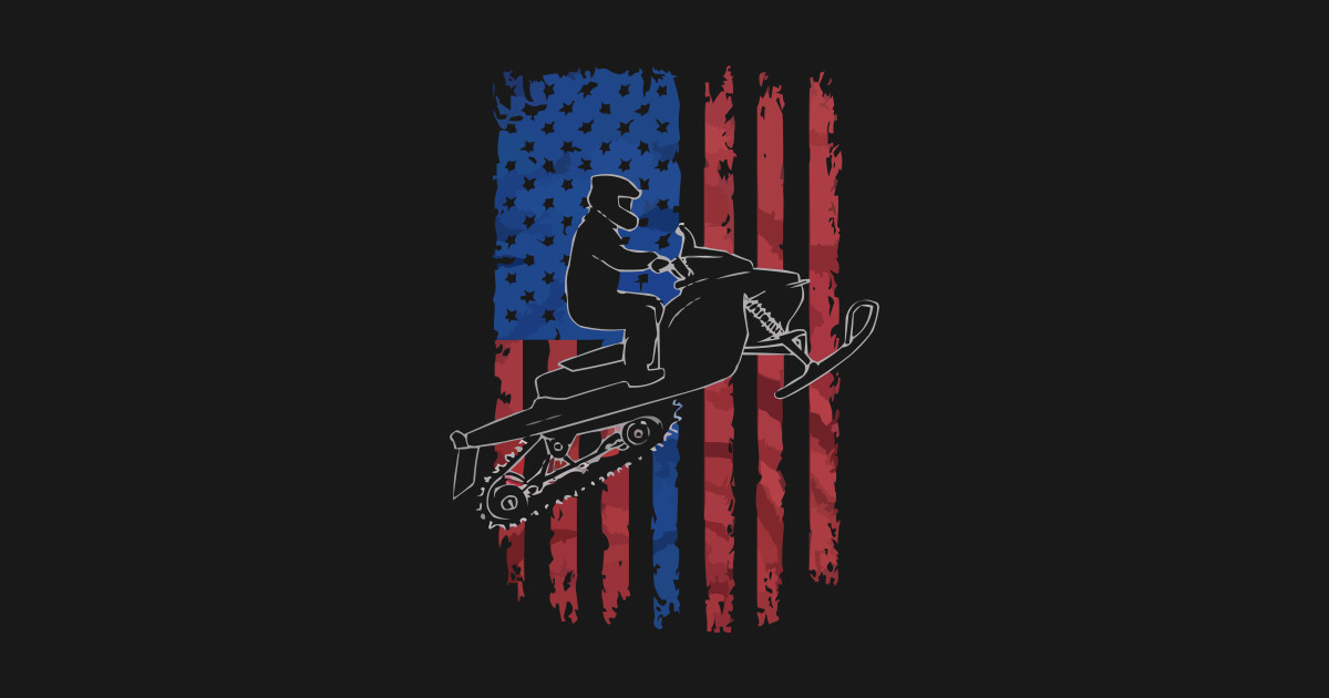 Snowmobile Vintage background - Snowmobile - T-Shirt | TeePublic