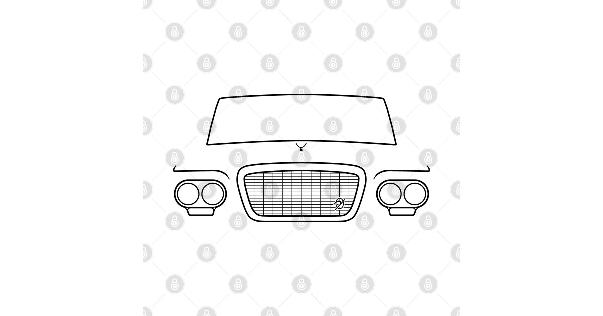 Studebaker Lark 1960s classic car black outline graphic - Classic Car ...