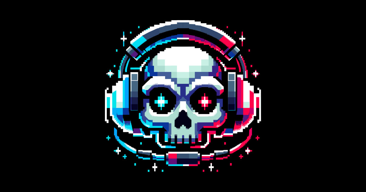 Gamer skull - Gamer Skull - Sticker | TeePublic