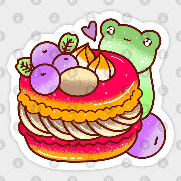 Plush cute kawaii macaron - Macaron - Sticker | TeePublic
