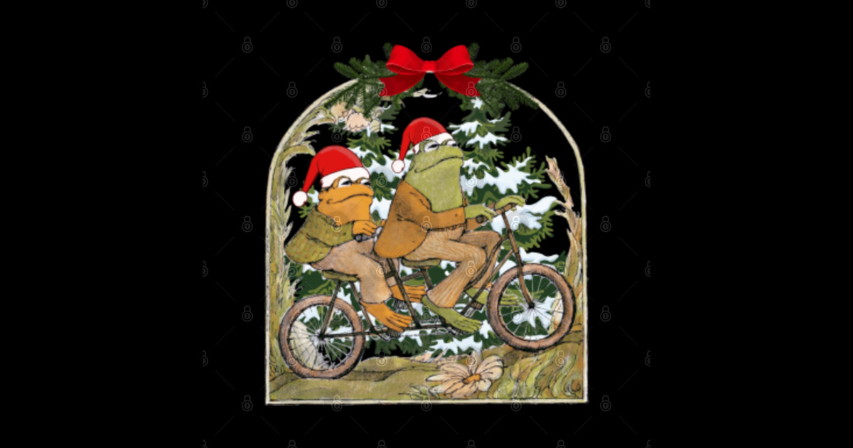 Christmas Frog And Toad Riding Bike - Christmas Frog And Toad Riding ...