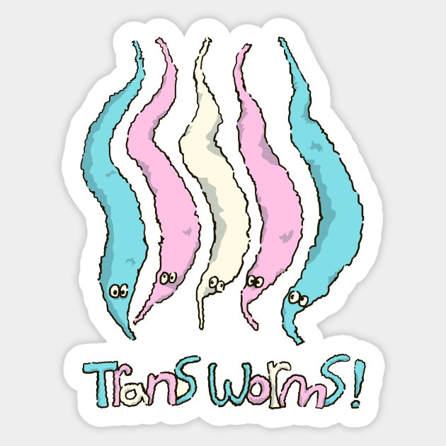 Trans Worms! - Transgender Pride - Sticker | TeePublic