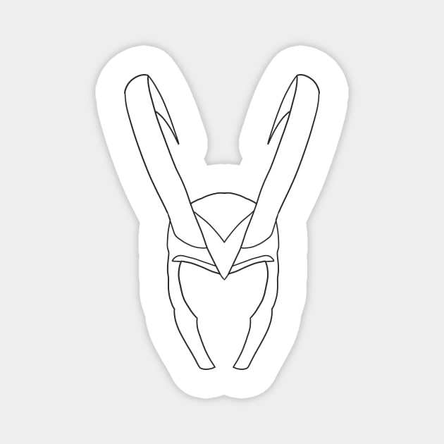 Minimalist Loki Outline Design - Loki - Magnet | TeePublic