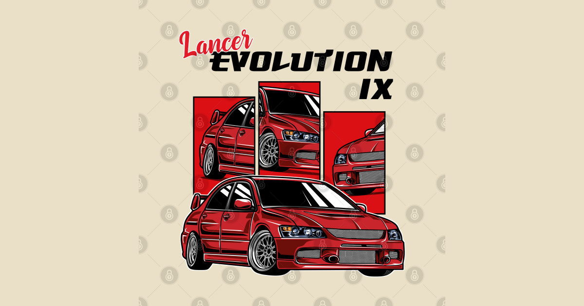 Lancer Evolution IX - Lancer Evolution - T-Shirt | TeePublic